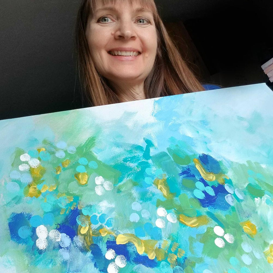 "Spring Time" Original Abstract Art Painting 16x20 (Unframed) – Amber ...